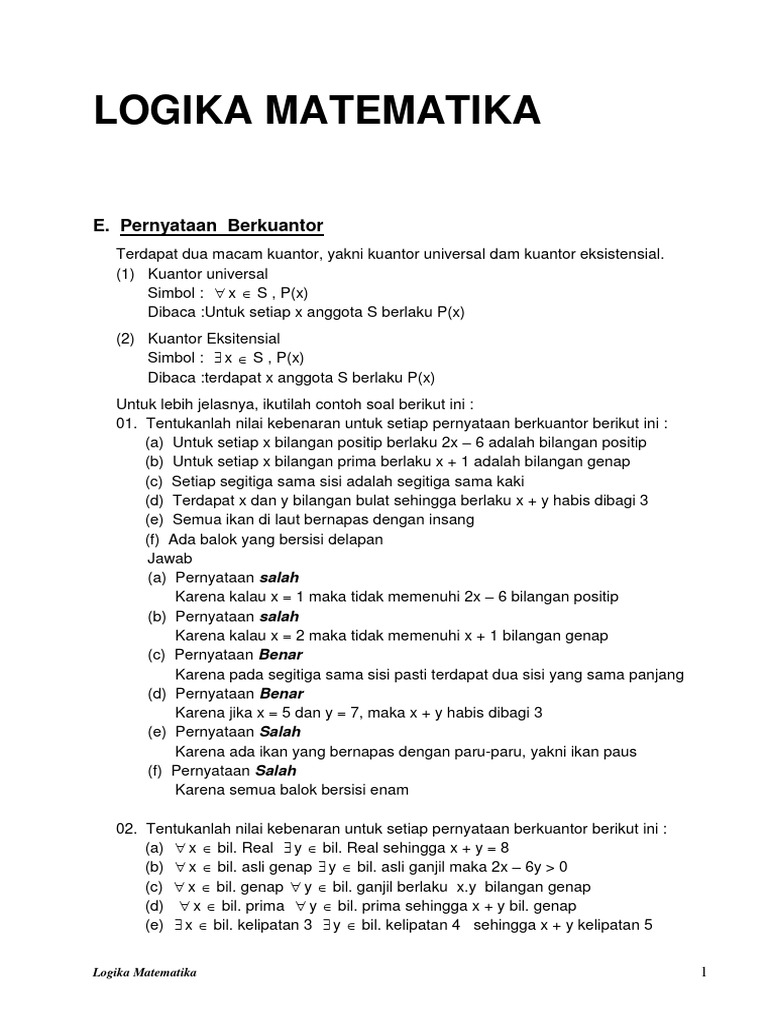 09-Pernyataan Berkuantor | PDF