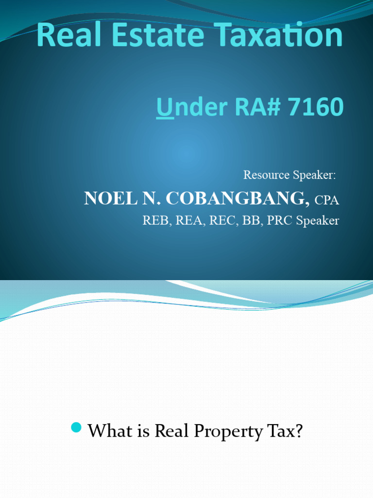 Real Property Tax Guide under RA 7160 | PDF | Property Tax | Taxes