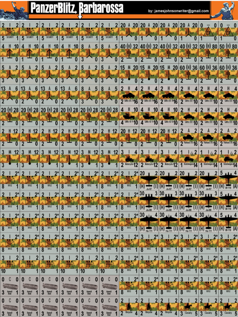 PB Barbarossa Counter Sheets | PDF