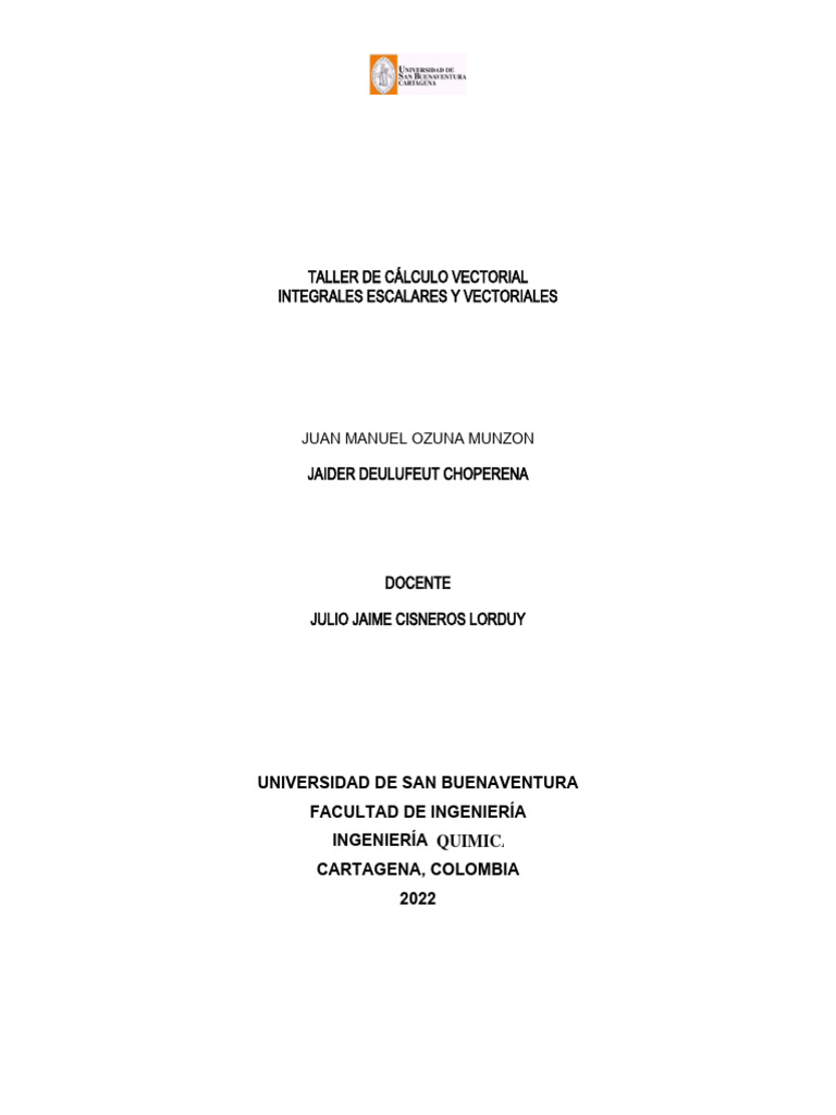 Portada Taller 3 Vectorial | PDF