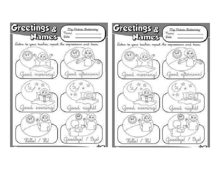 Primer Grado - Greetings | PDF