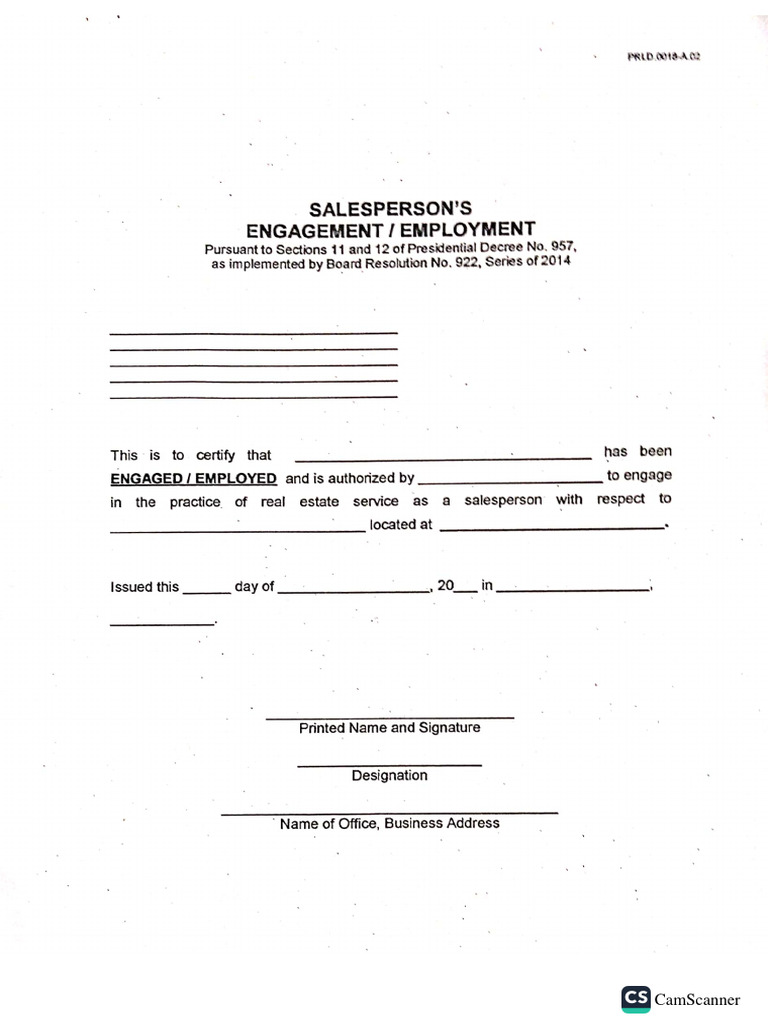 Salespersons Engagement Dhsud | PDF Salespersons Engagement Dhsud | PDF
