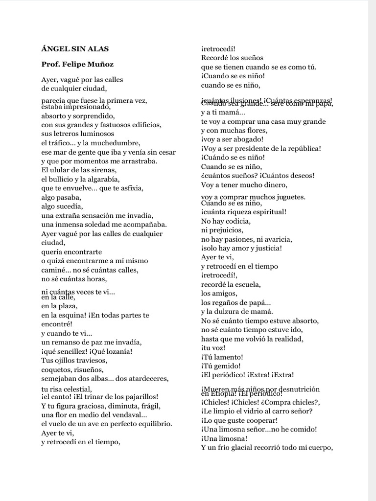 Dokumen - Tips - Angel Sin Alas Poesia | PDF