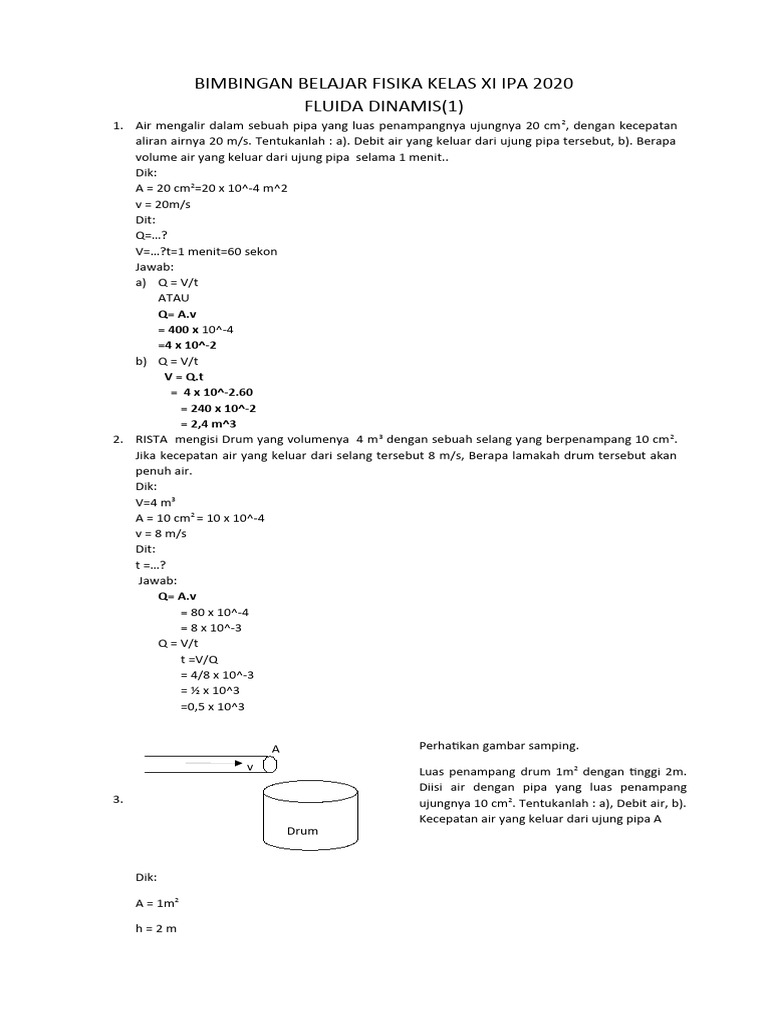 Latihan Soal Debit | PDF