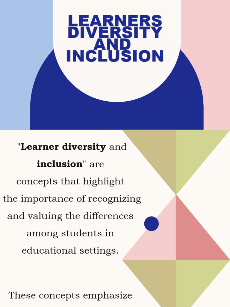 Learners Diversity and Student Inclusion | PDF | Inclusion (Education ...