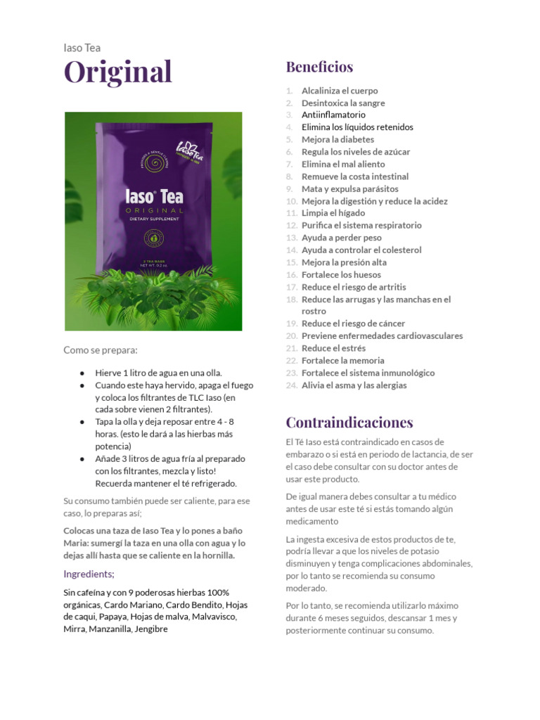 Iaso Te Original - Clientes-1 | PDF | Té | Agua
