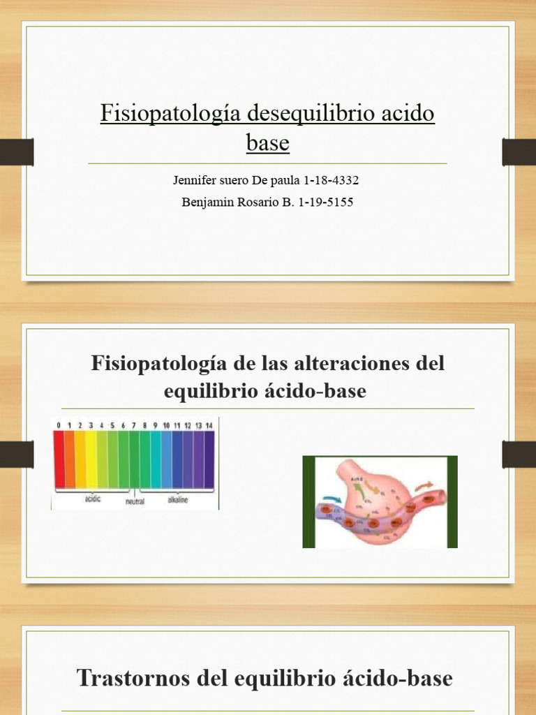 Fisiopatología de Equilibrio Ácido Base | PDF | Especialidades Medicas | Fisiología