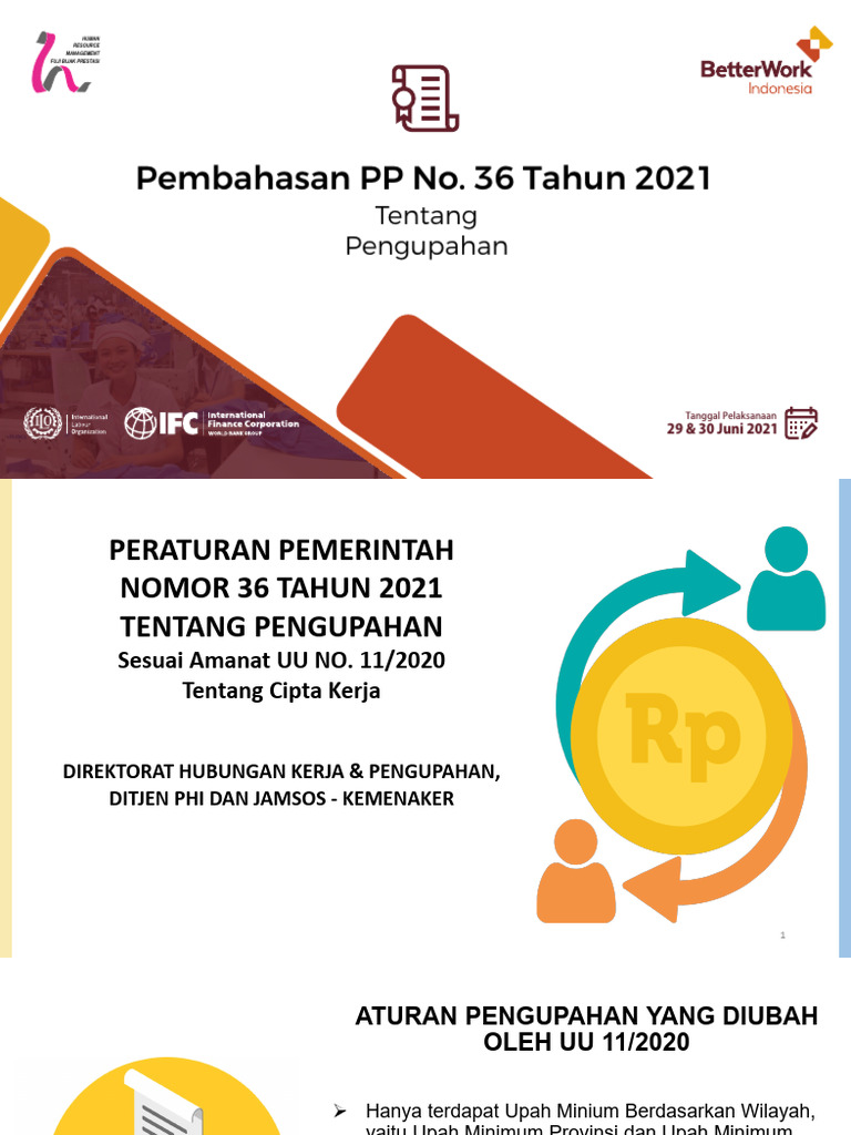 Pembahasan PP 36 Tahun 2021 - Bapak Cesar | PDF