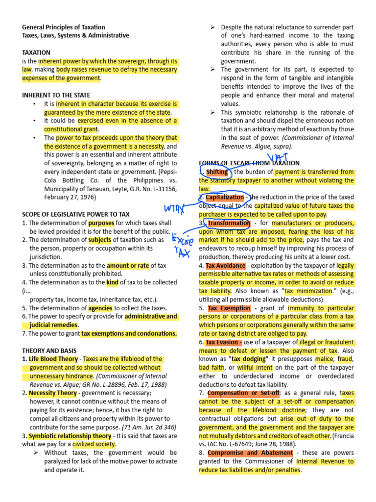 Taxation Ppt 1 Reviewer | PDF | Taxes | Double Taxation