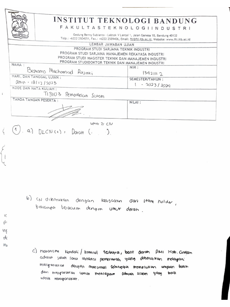 UAS PEMSIS 2023 - Bestanto Muchamad Razaki | PDF