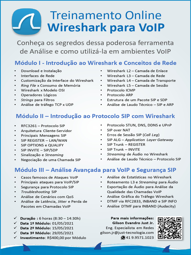 Wireshark para Voip: Treinamento Online | PDF | Voz sobre IP (VoIP ...