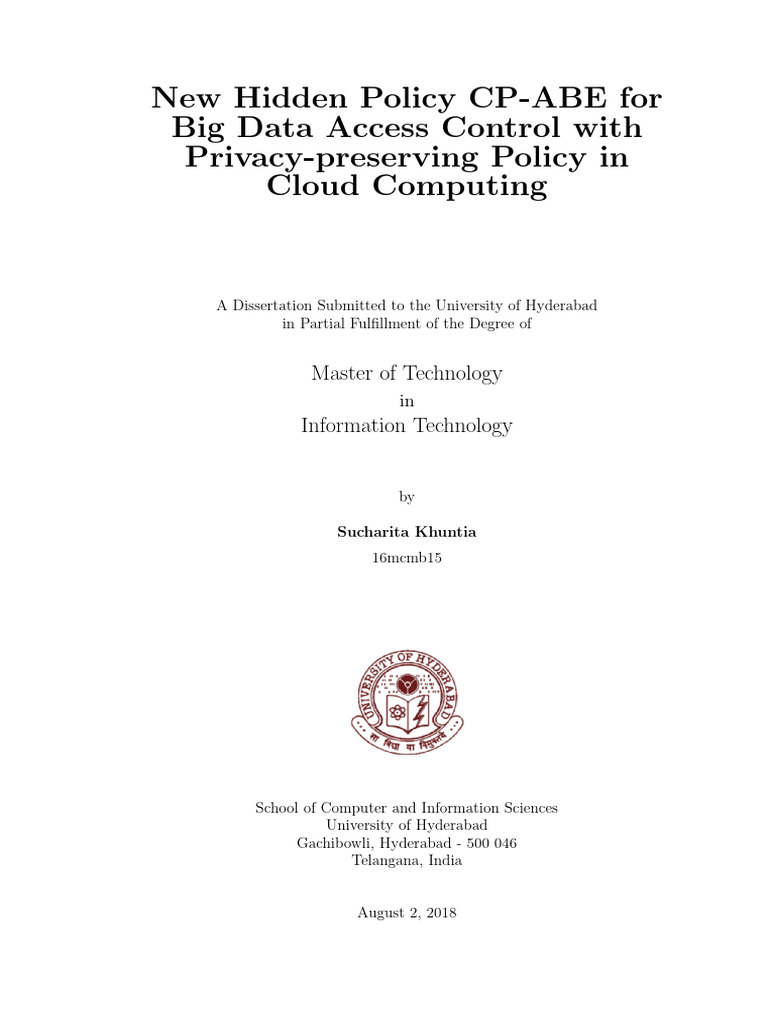 Thesis For Pdf Cloud Computing Encryption