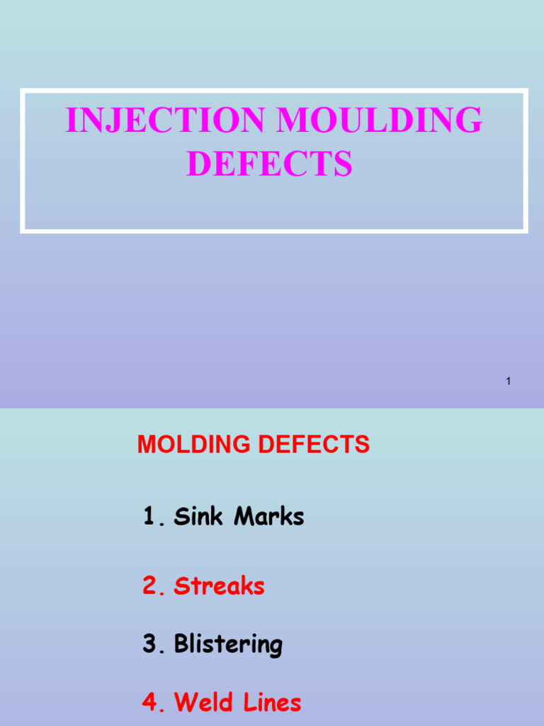 Injection Moulding Defects Overview | PDF | Industrial Processes ...