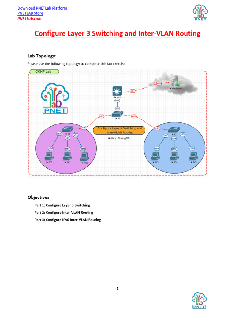 Configure Layer 3 Switching and Inter-VLAN Routing | PDF | Data Transmission | Computer Architecture