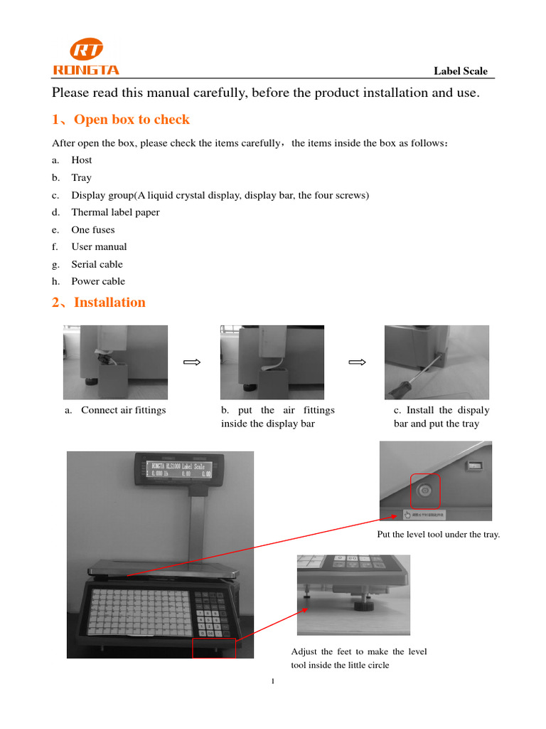 Label Scale Simple User Manual | PDF | Printer (Computing) | Computer Keyboard