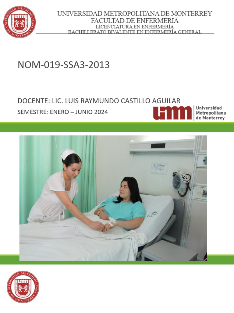 Nom 019 Ssa3 2013 2 | PDF | Enfermería | Cuidado de la salud