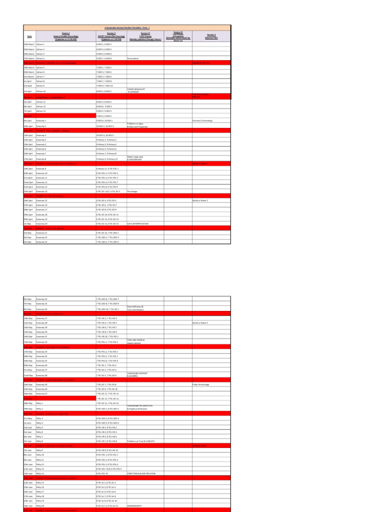 TT 7 F Timetable 1 | PDF