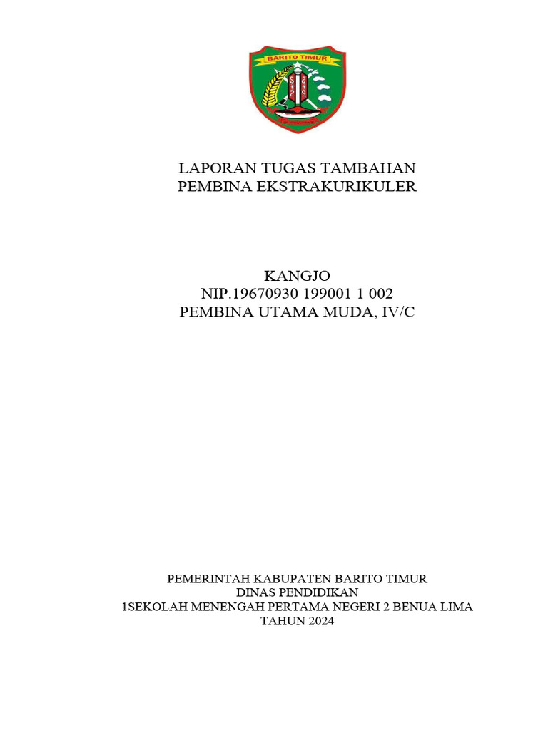 Lap Kegiatan Ekskul | PDF