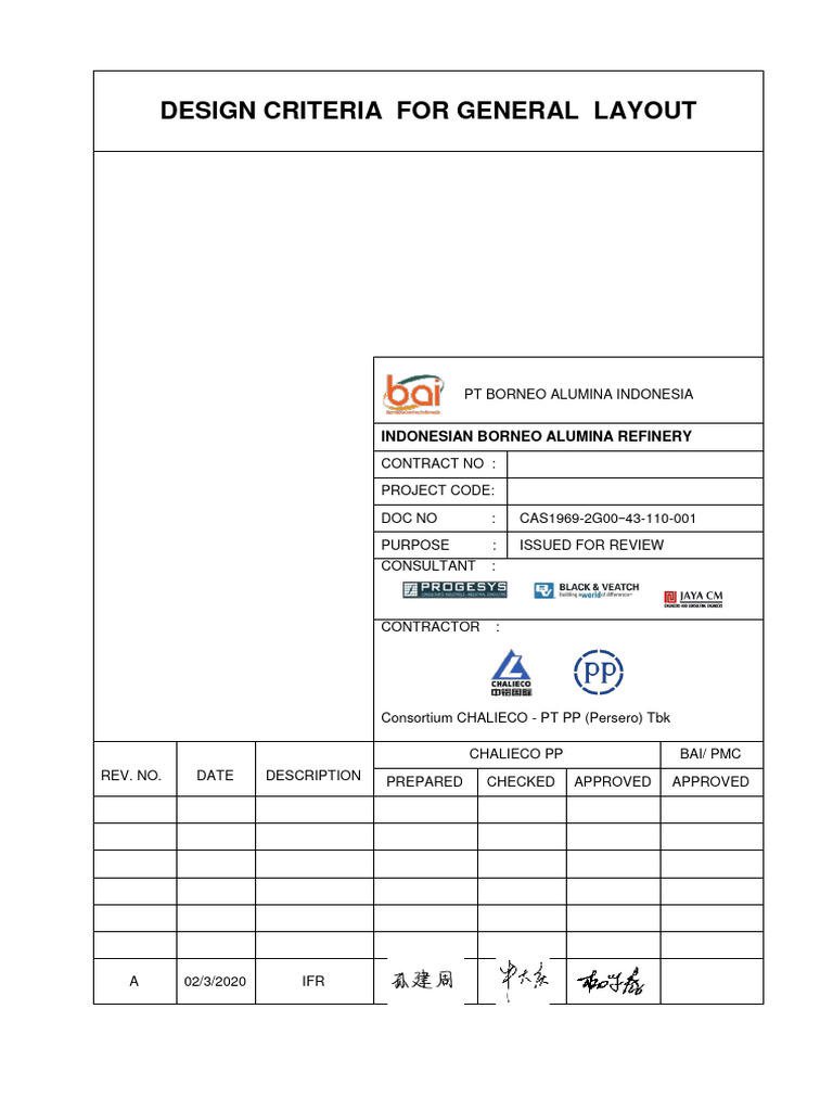CAS1969-2G00-43-110-001-A-Design Criteria For General Layout | PDF ...