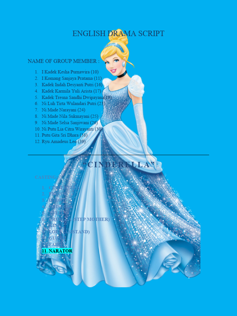 English Drama Script Cinderella | Download Free PDF | Cinderella ...