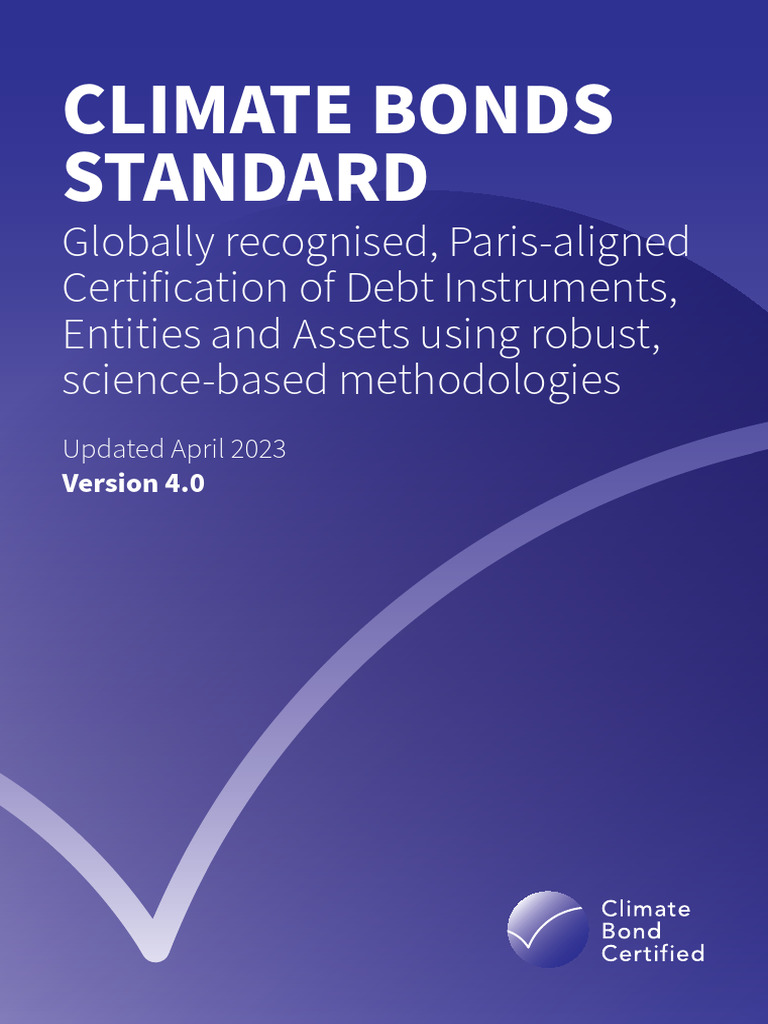 Climate Bonds Standard 1689536307 | PDF | Debt | Securitization