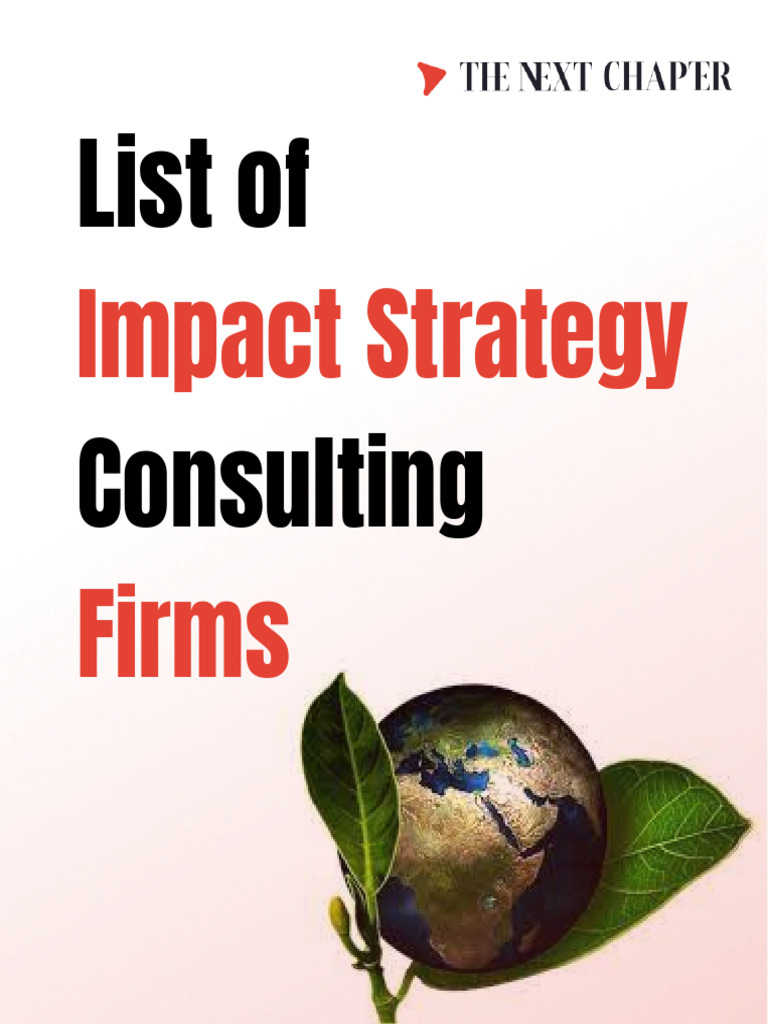 Top Impact Strategy Consulting Firms | PDF | Sustainability | Consultant
