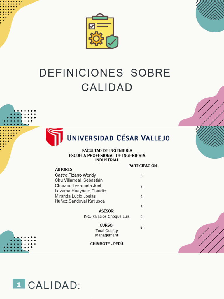 Conceptos de Calidad G5 | PDF | Calidad (comercial) | Procesos de negocio