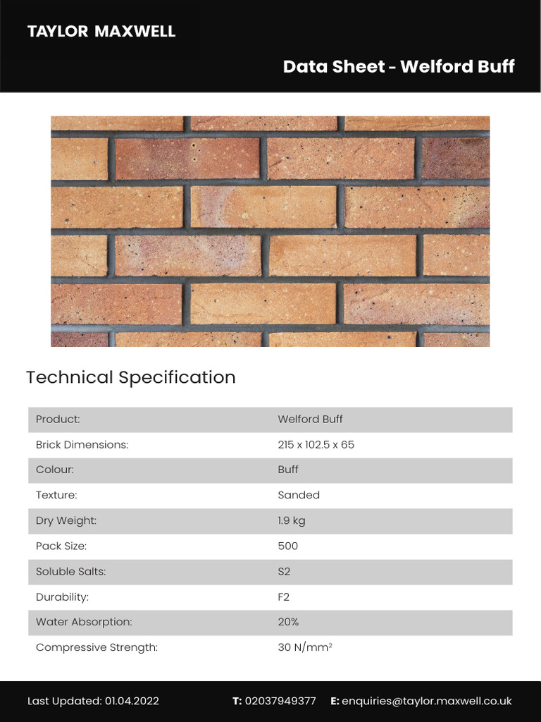 Taylor Maxwell Welford Buff Data Sheet | PDF