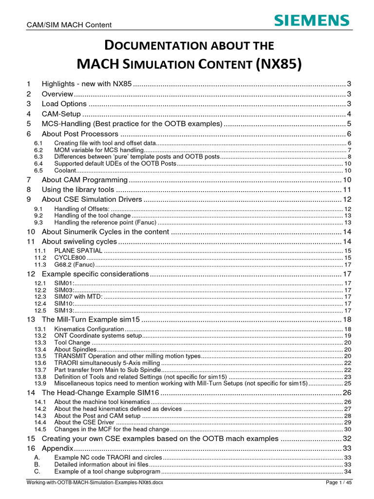 Working With OOTB MACH Simulation Examples | PDF | Cartesian Coordinate ...