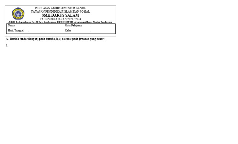 Kop Pas Ganjil | PDF