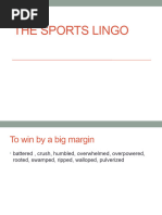 Sports Lingo Tagalog | PDF