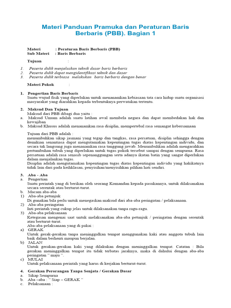 Panduan PBB untuk Pramuka | PDF