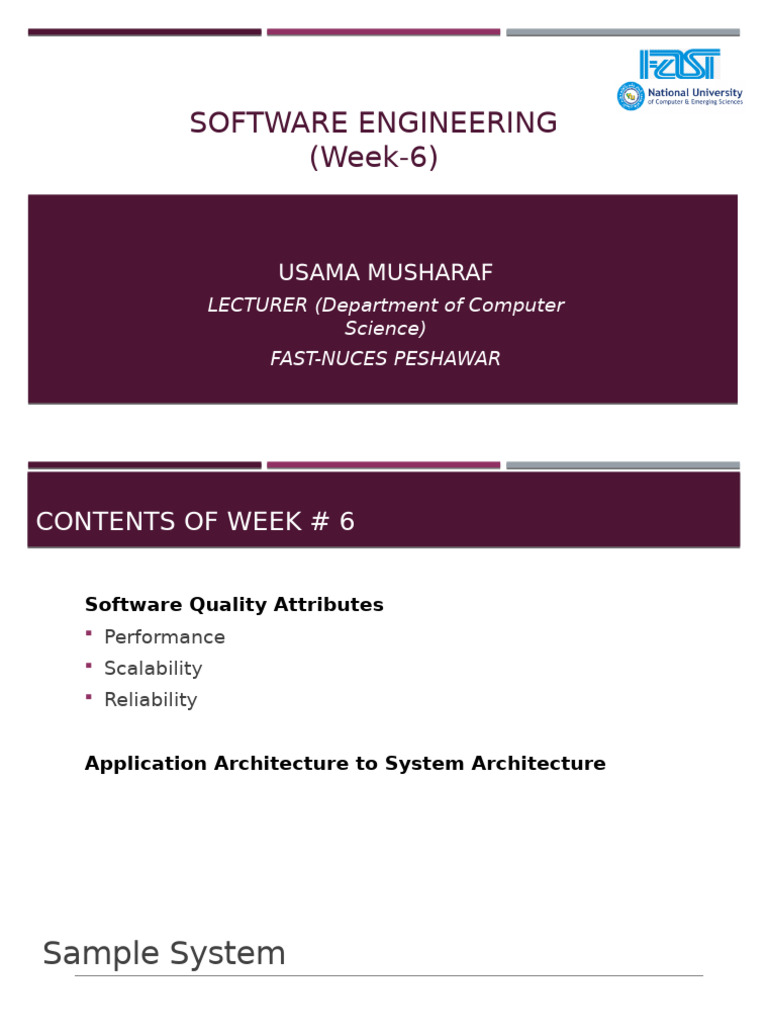 Software Engineering (Week-6) | Download Free PDF | Scalability | Representational State Transfer