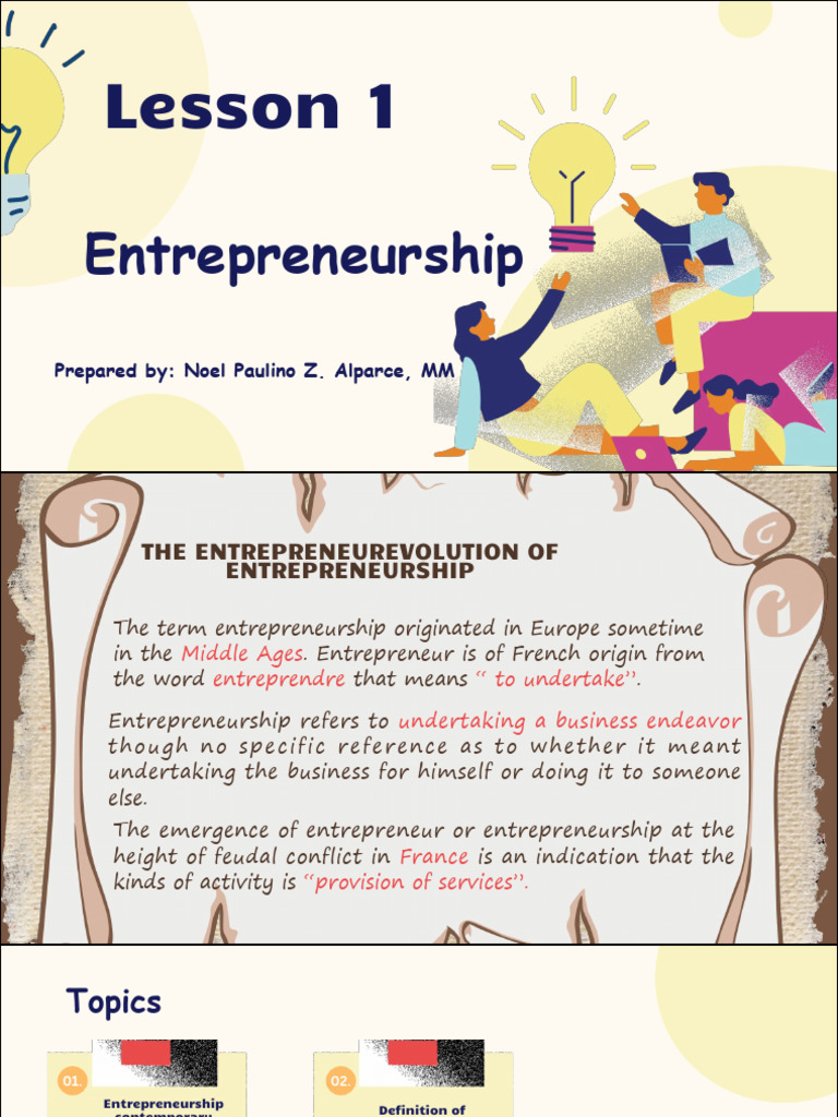 Understanding Entrepreneurship Basics | PDF | Entrepreneurship | Economics