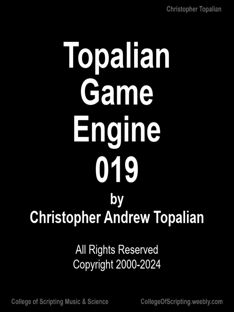 Topalian Game Engine 019 by Christopher Topalian | PDF | Atomic Physics | Atoms
