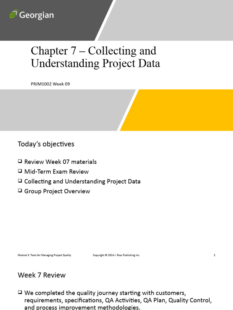 Week 09 - Ch7 - Collecting and Understanding Project Data | PDF ...