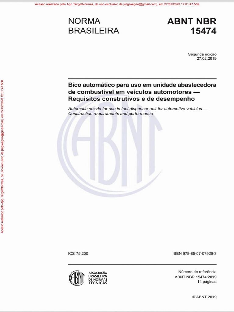 NBR 15474 - 2019 | PDF | Pressão | Ciências Físicas