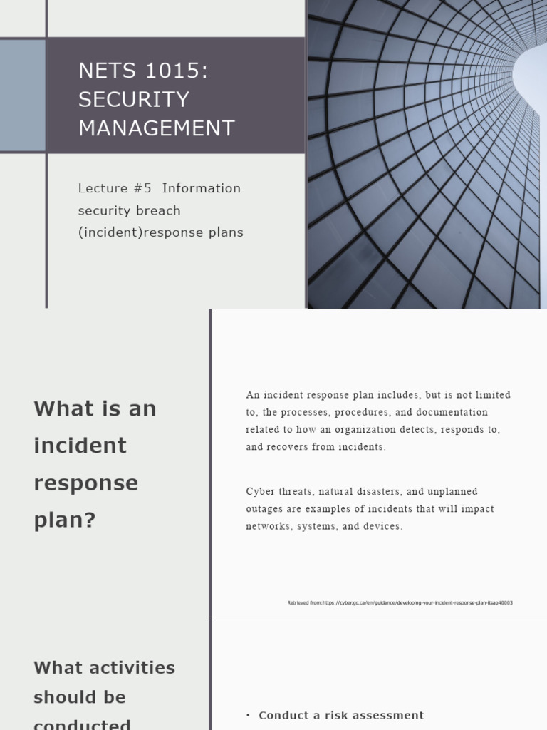 NETS 1015 Lecture # 5 | PDF | Computer Security | Security
