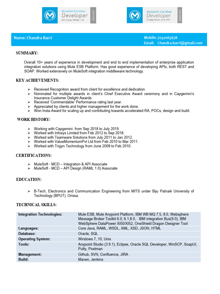Chandra Resume | PDF | Sql | Databases