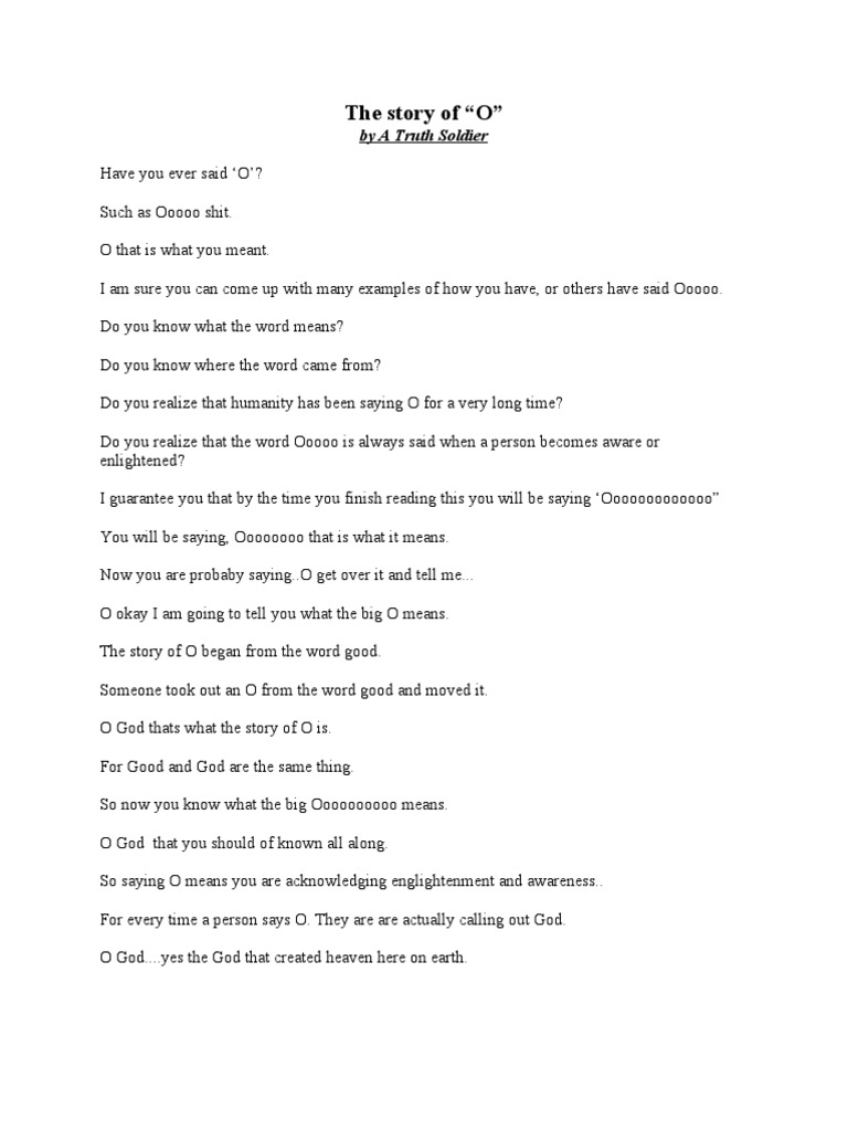 The Story of o | PDF