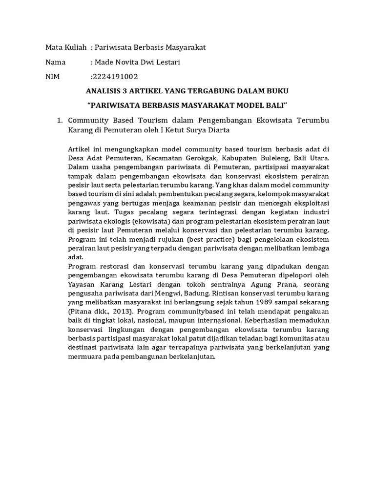 02 - Made Novita Dwi Lestari - CBT | PDF | Ilmu Sosial