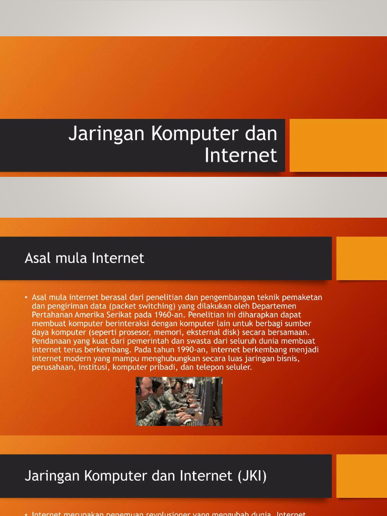 Presentasi Informatika Bab 5 Jaringan Komputer Dan Internet | PDF