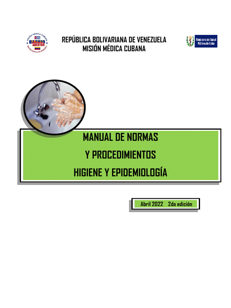Manual de Normas y Procedimiento de Higiene y Epidemiologia | PDF ...