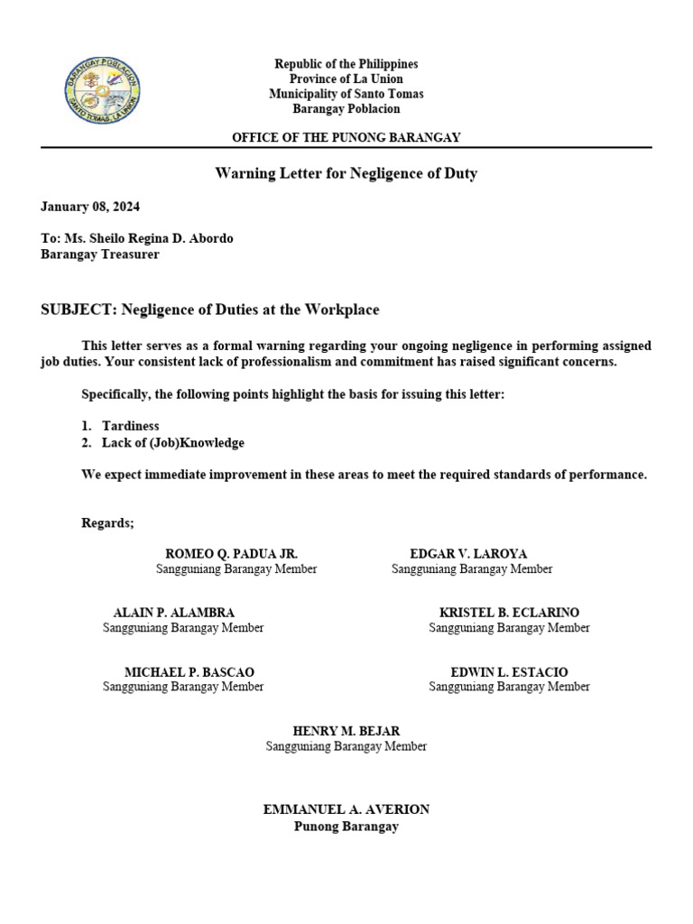 Warning Letter | PDF