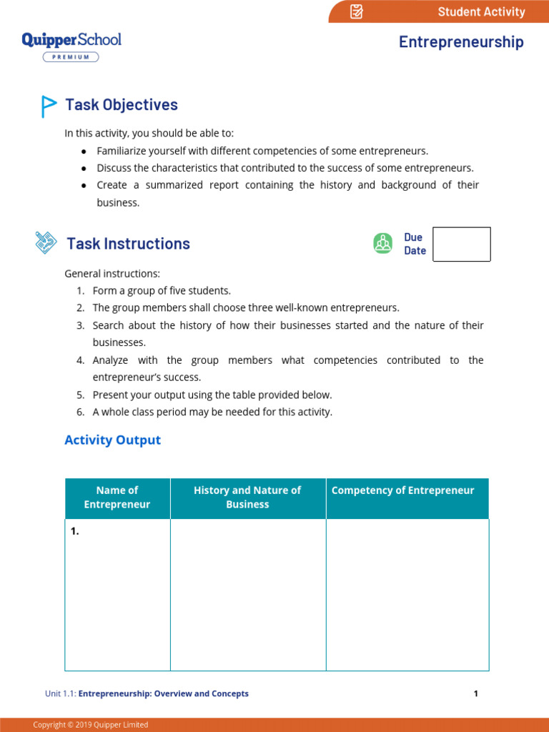 ENT_SA2_Unit1_Lesson1_Final as in | PDF | Entrepreneurship | Cognition
