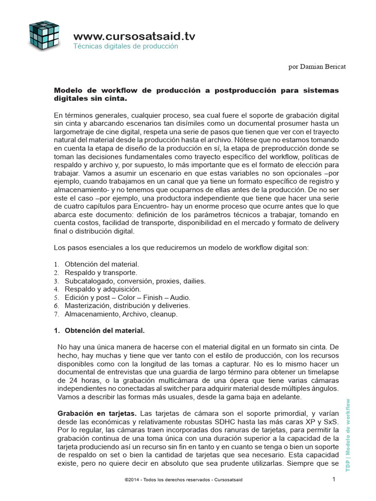 Módulo 1, workflow de edicion digital | PDF | Archivo de computadora | Compresión de datos