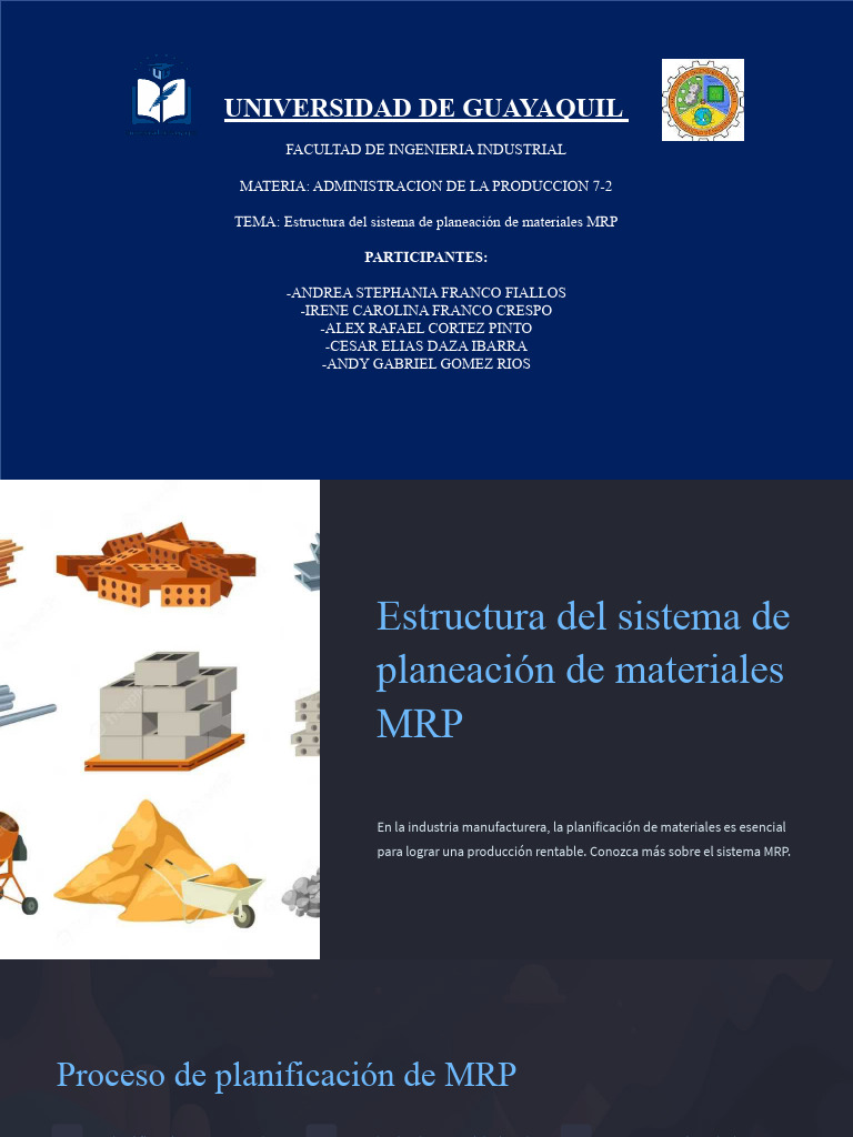 Estructura Del Sistema de Planeacion de Materiales MRP | PDF ...