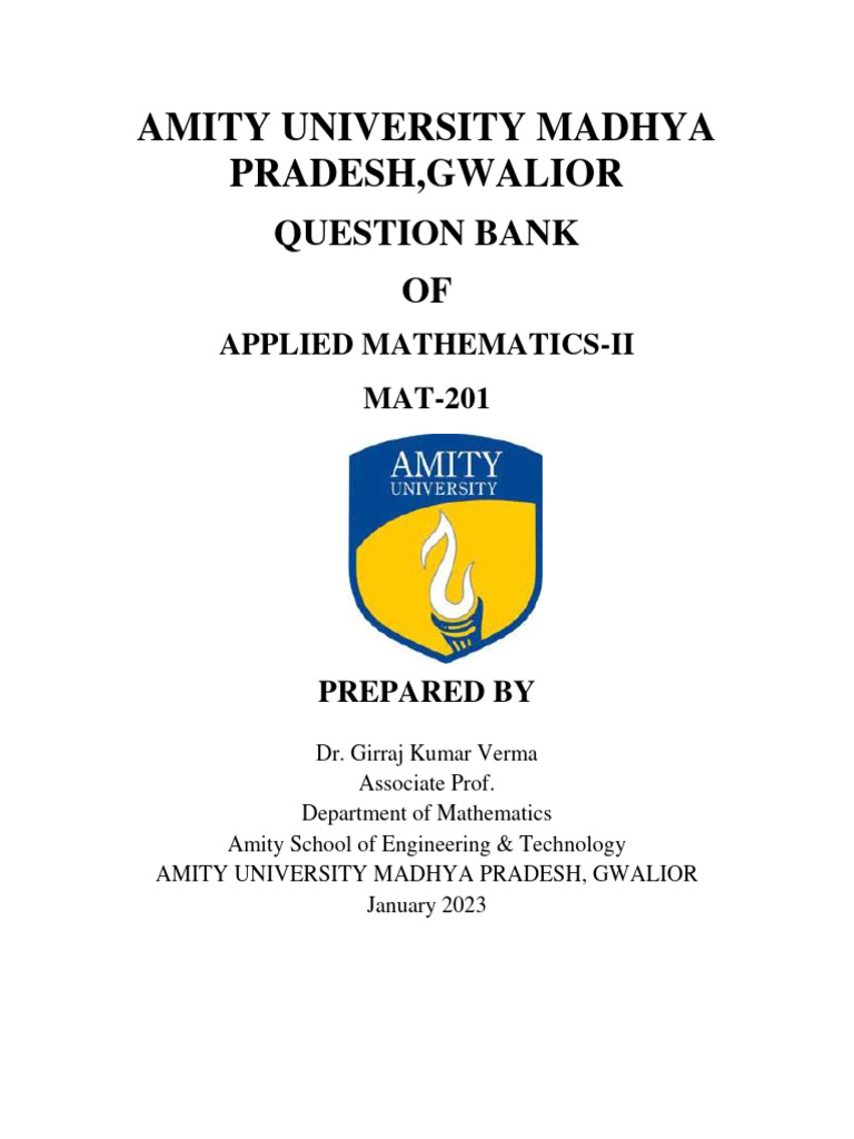 SessionPlans a90eaQB MAT 201 | PDF | Fourier Transform | Fourier Series