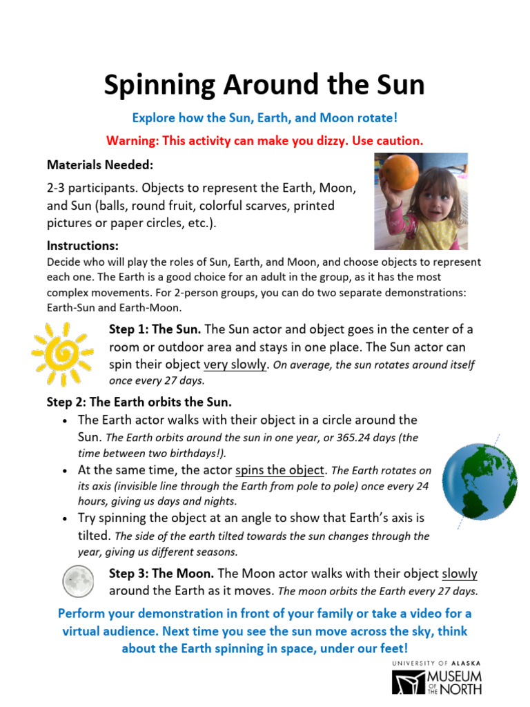 Spinning Around The Sun | PDF | Earth | Moon