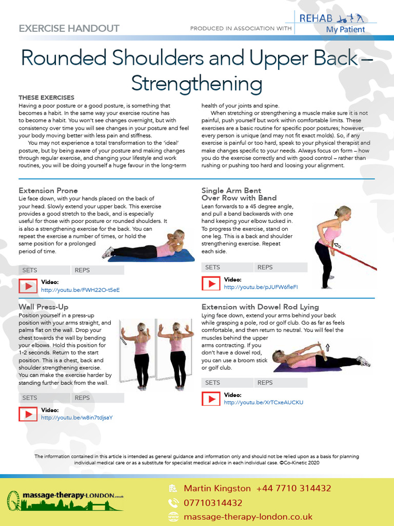 Exercises for Rounded Shoulders | PDF | Shoulder | Elbow